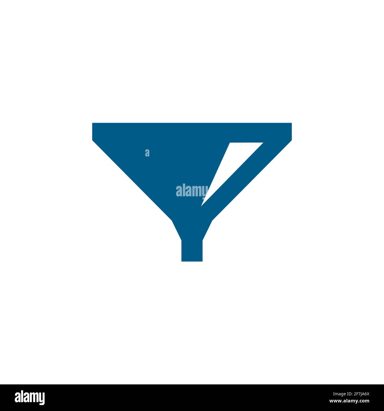 Funnel Blue Icon On White Background. Blue Flat Style Vector ...