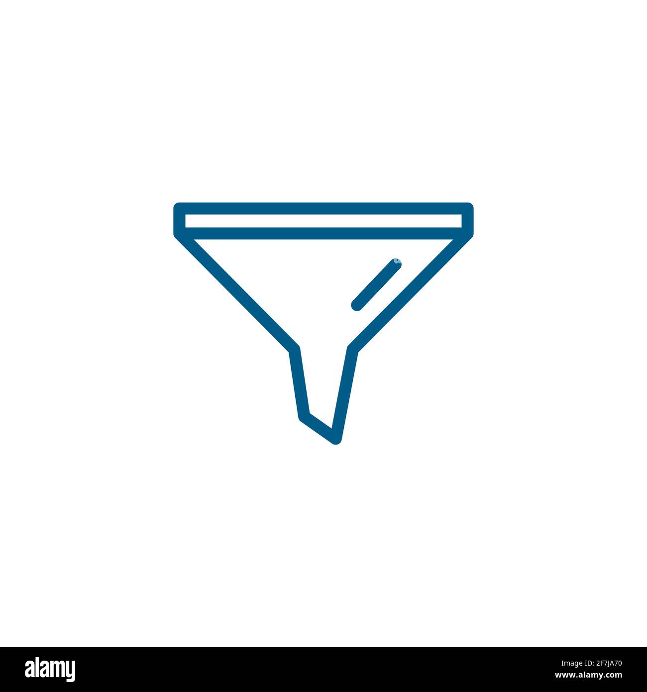Funnel Line Blue Icon On White Background. Blue Flat Style Vector ...