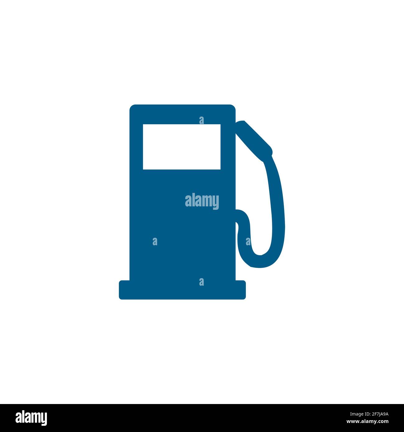 Gas Station Blue Icon On White Background. Blue Flat Style Vector ...