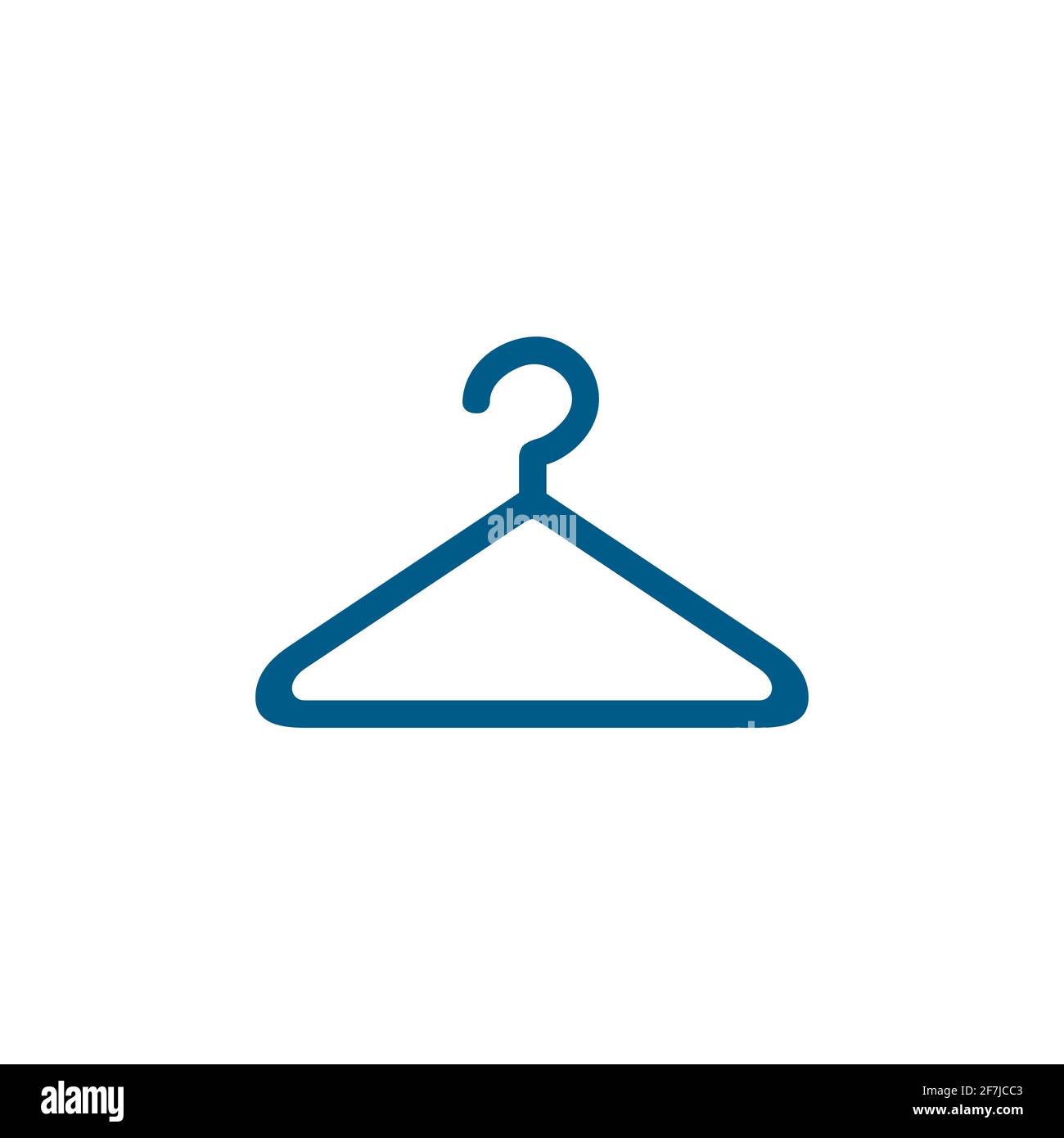 Hanger Blue Icon On White Background. Blue Flat Style Vector ...