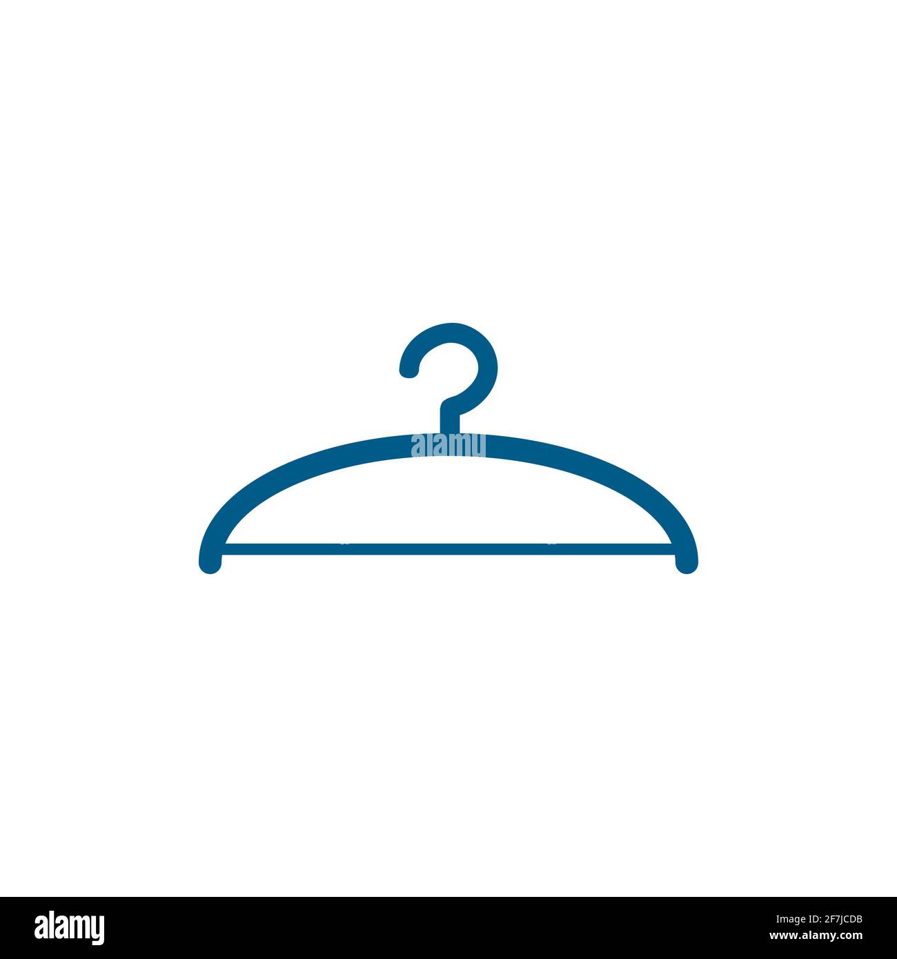 Hanger Blue Icon On White Background. Blue Flat Style Vector ...