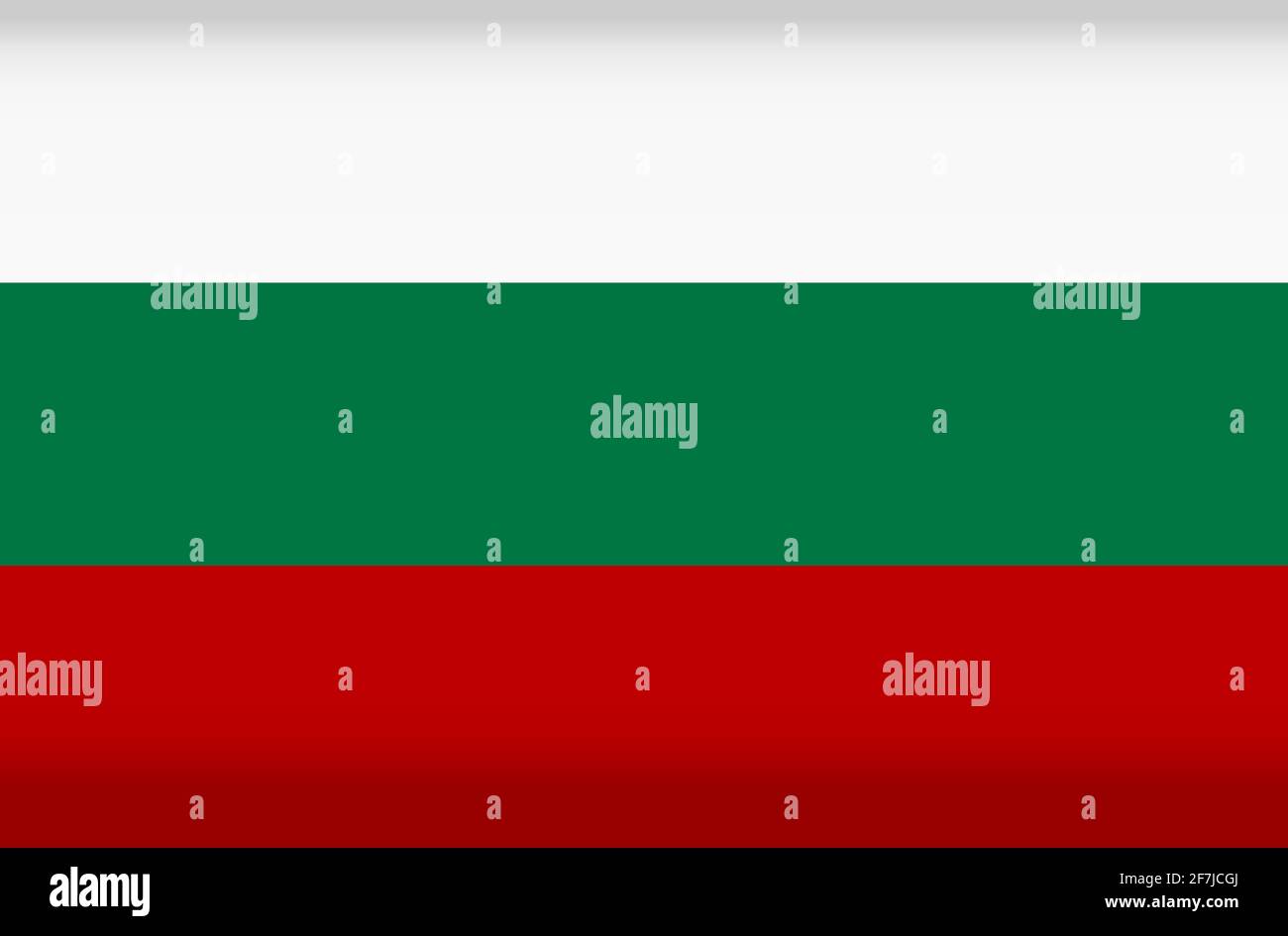 Vector flag of Bulgaria. Color symbol isolated on white background ...