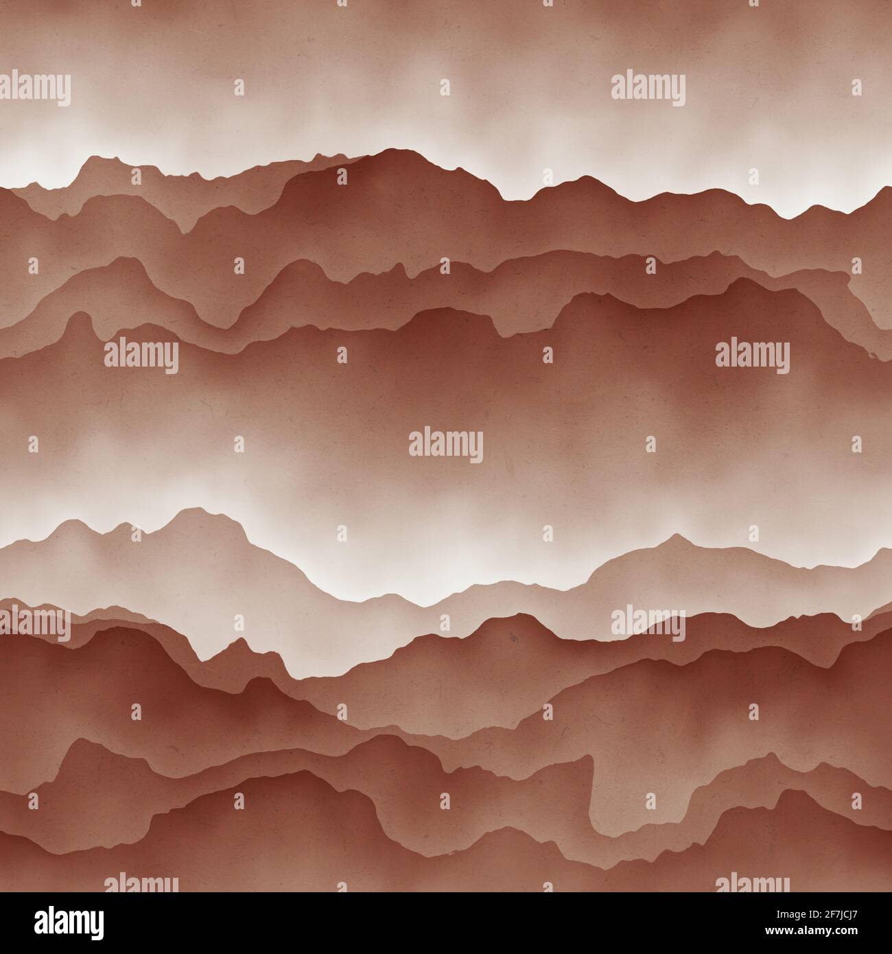Seamless terracotta colored mountain landscape pattern for print Stock ...