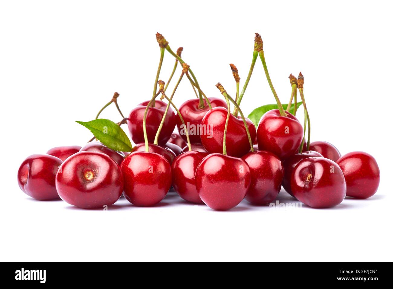 sweet cherry fruits isolated on white background Stock Photo - Alamy