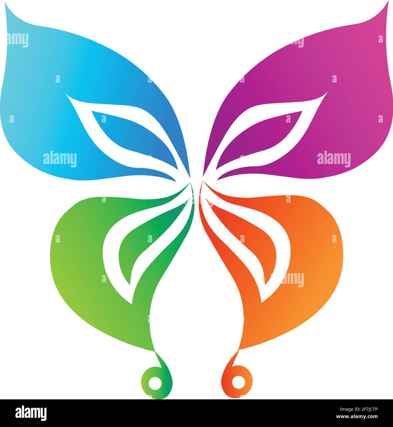 Butterfly Abstract butterfly illustration vector isolated on white ...