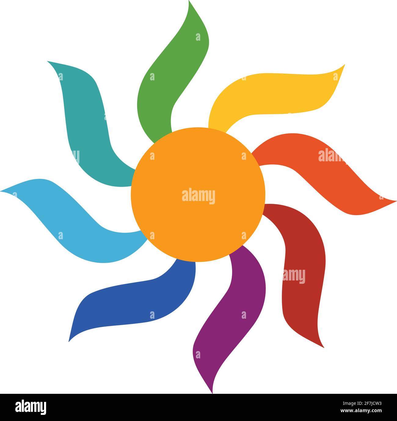 Sun logo icon vector isolated on white background Stock Vector Image ...