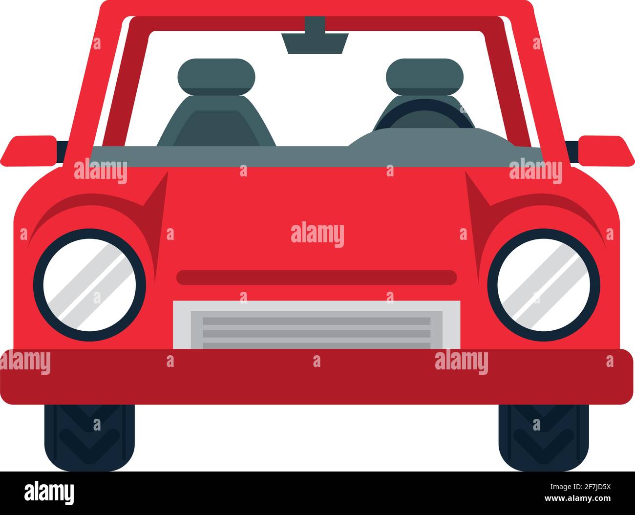 red car front Stock Vector Image & Art - Alamy