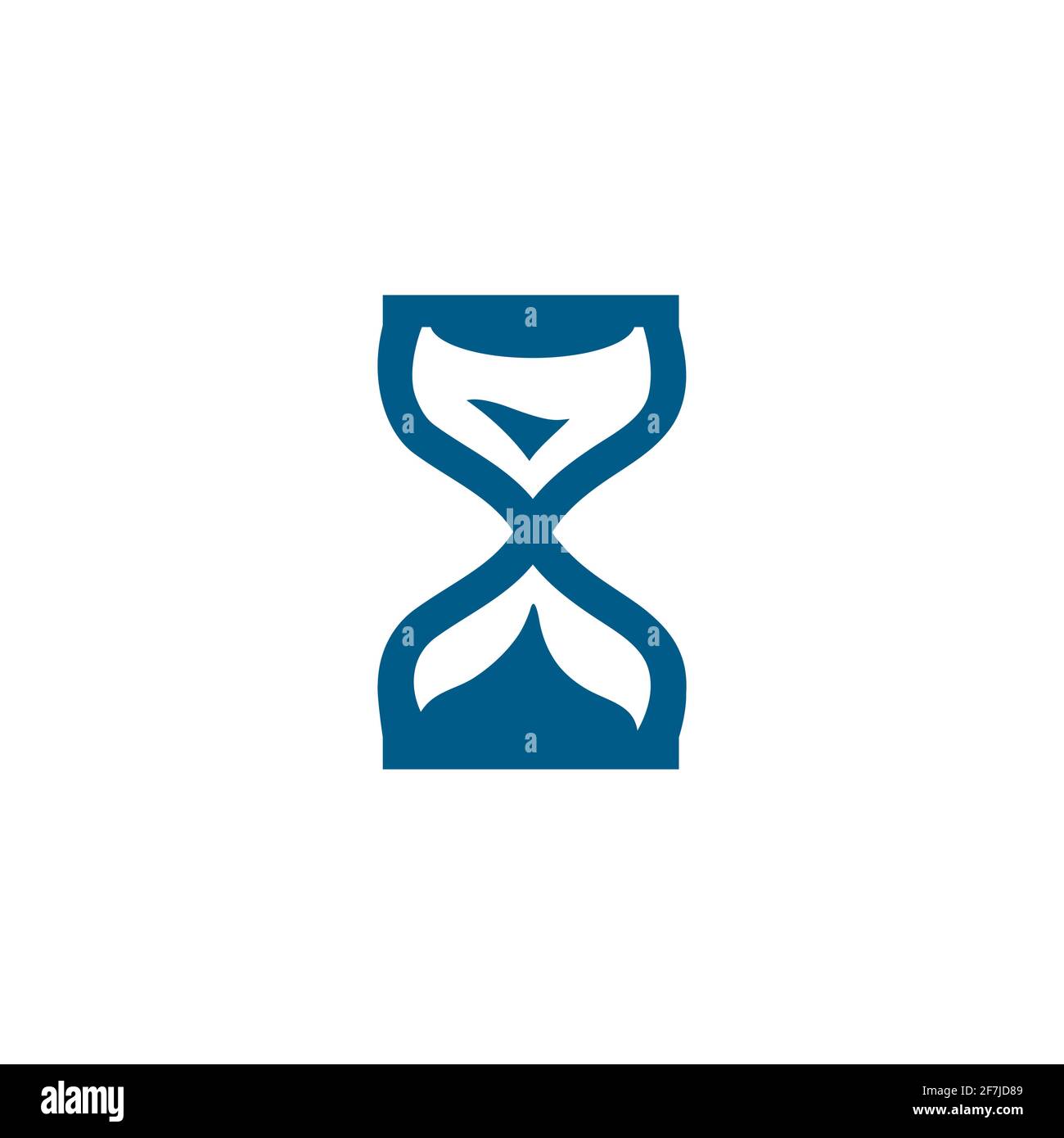 Hourglass Blue Icon On White Background. Blue Flat Style Vector ...