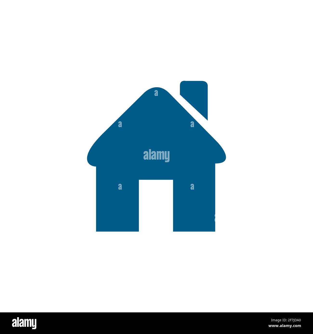 Home Blue Icon On White Background. Blue Flat Style Vector Illustration ...