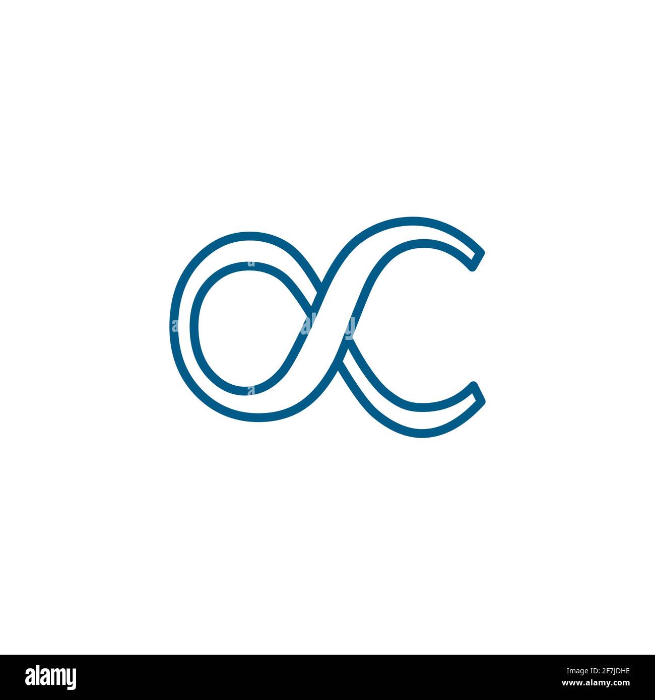 Infinity Line Blue Icon On White Background. Blue Flat Style Vector ...