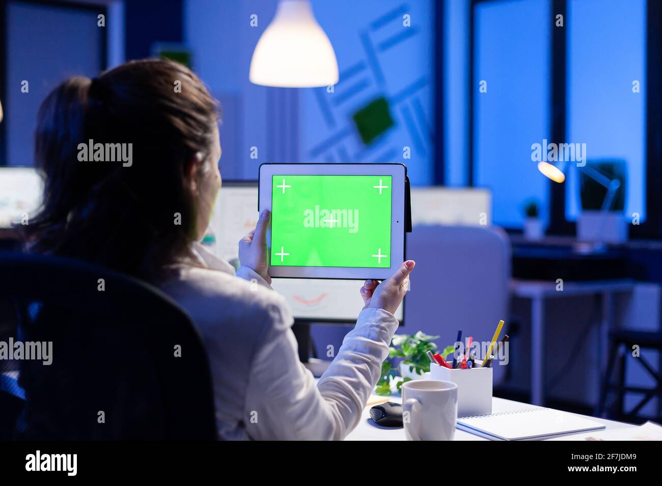 Office manager working greenscreen hi-res stock photography and images ...