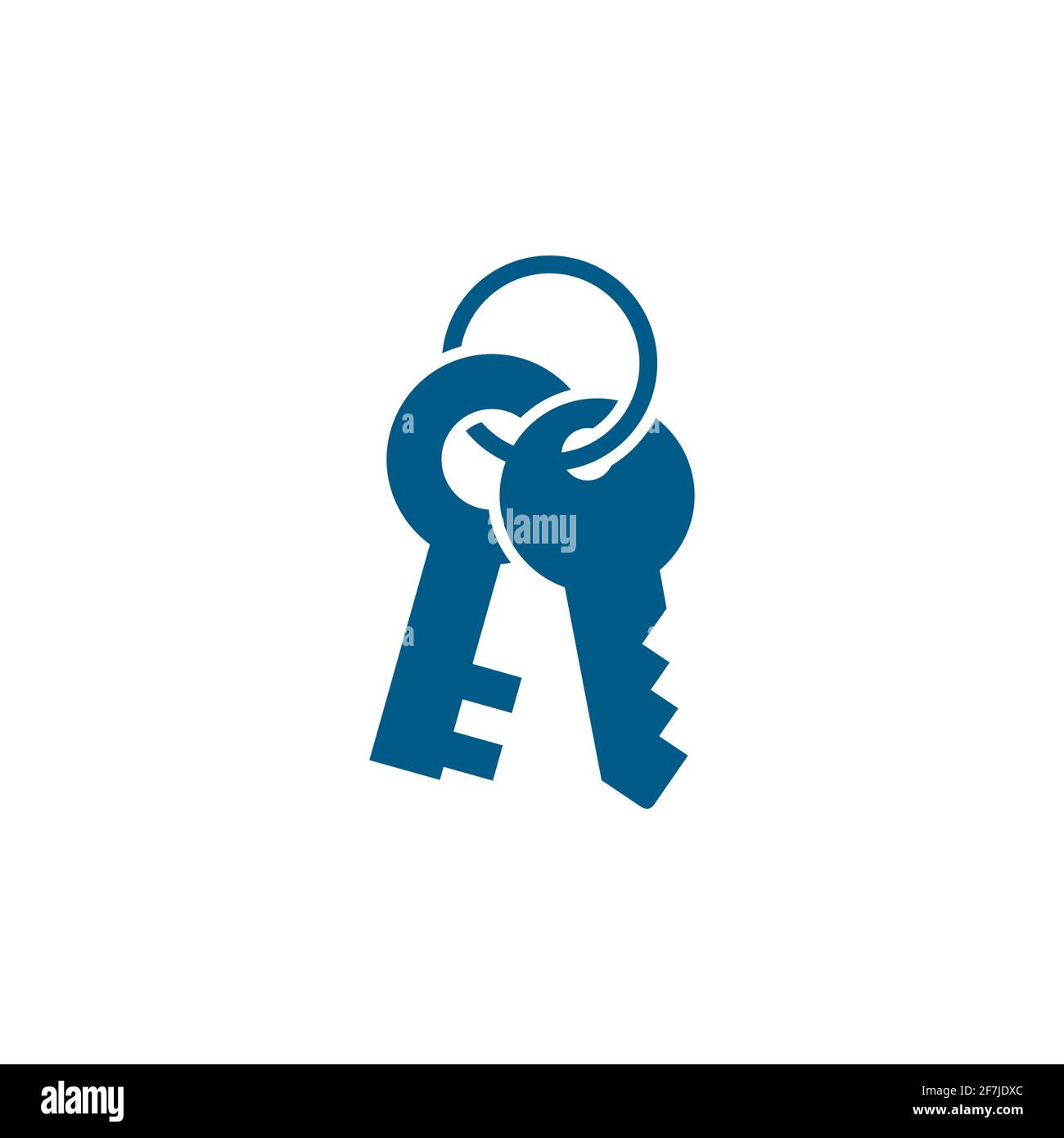 Key Blue Icon On White Background. Blue Flat Style Vector Illustration ...