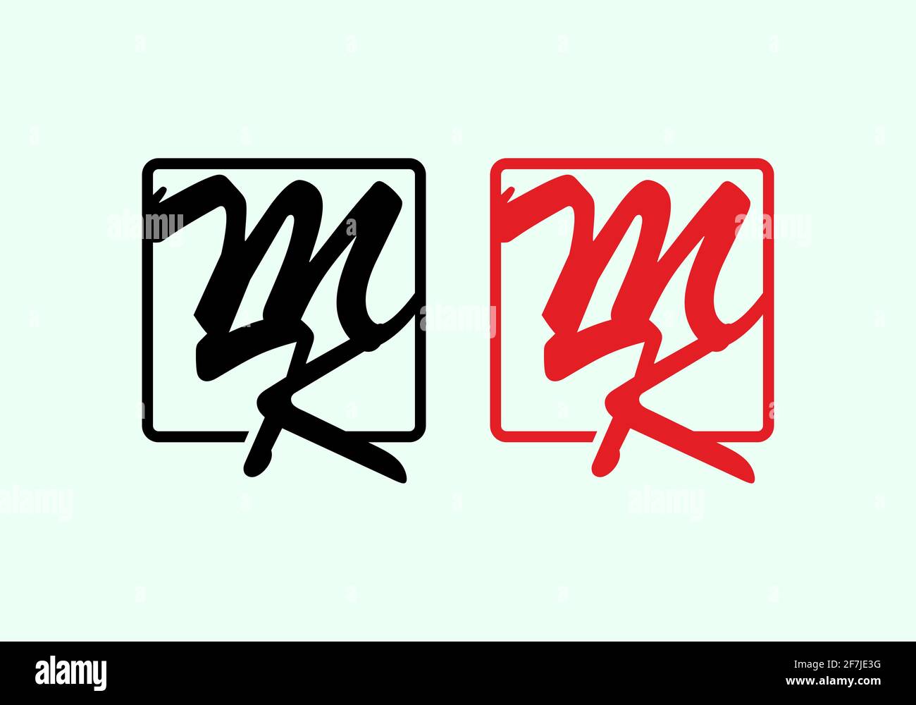 M and k initials hi-res stock photography and images - Alamy