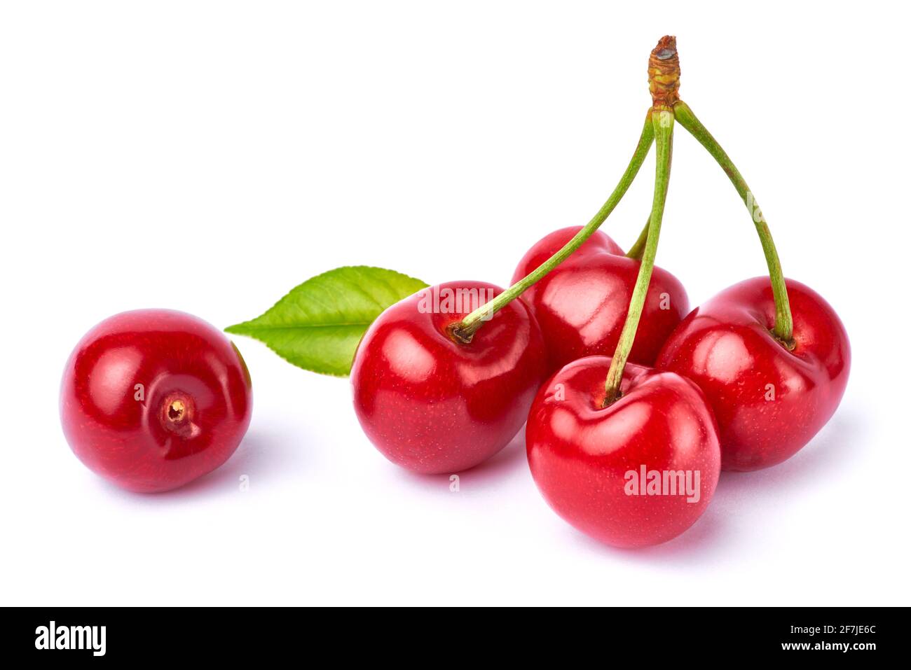 sweet cherry fruits isolated on white background Stock Photo - Alamy