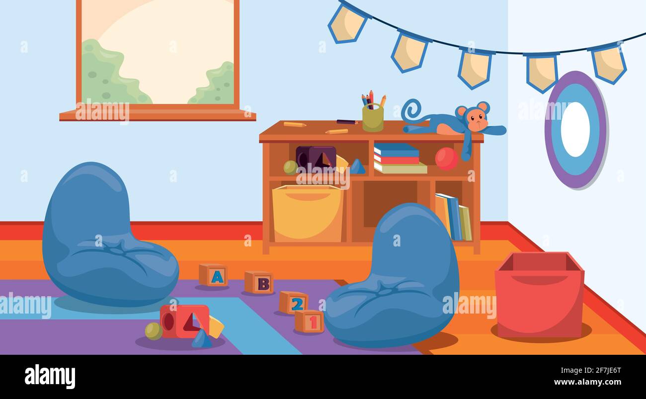 Shelf toys nursery room Stock Vector Images - Alamy