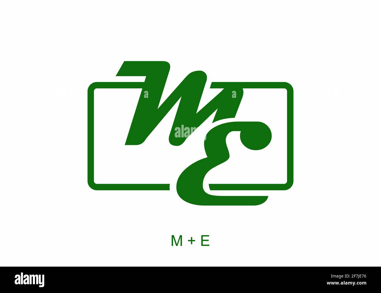 Green ME or EM initial letter text design Stock Vector Image & Art - Alamy