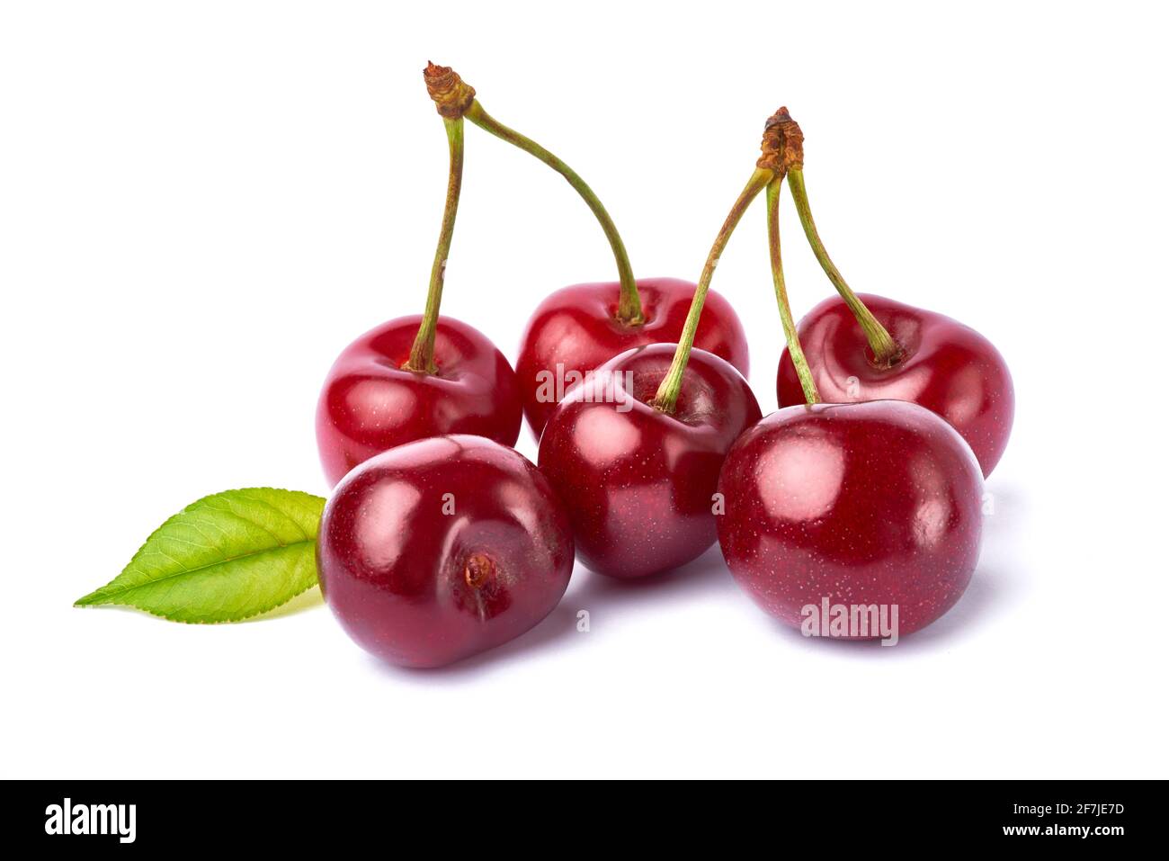 sweet cherry fruits isolated on white background Stock Photo - Alamy