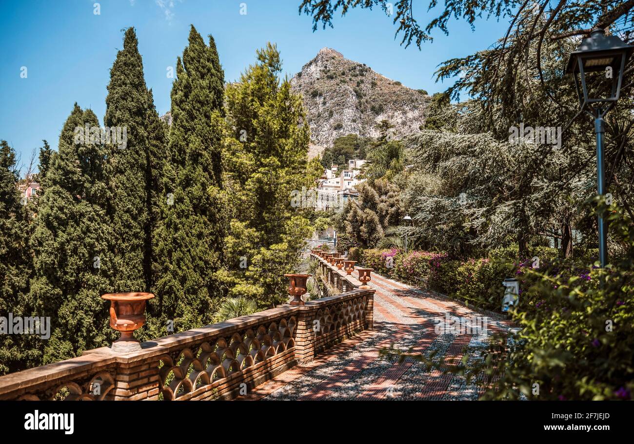 Villa Comunale, Taormina Stock Photo - Alamy