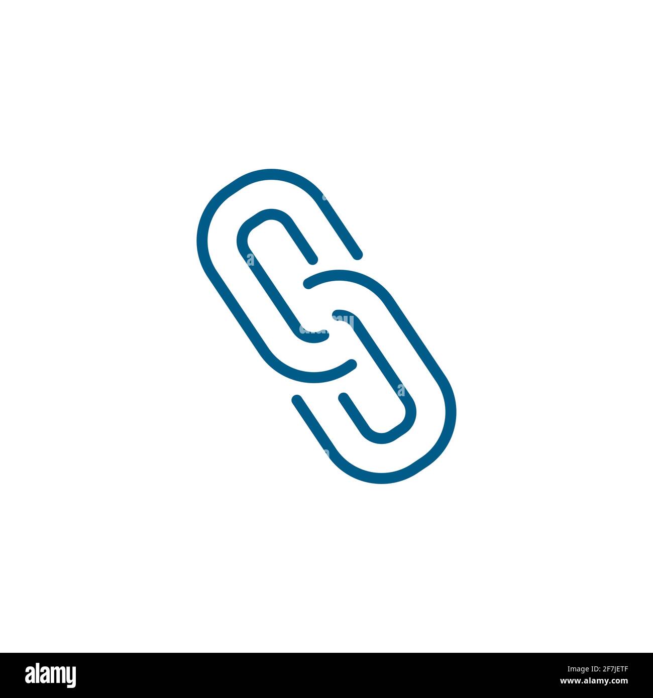 Link Line Blue Icon On White Background. Blue Flat Style Vector ...