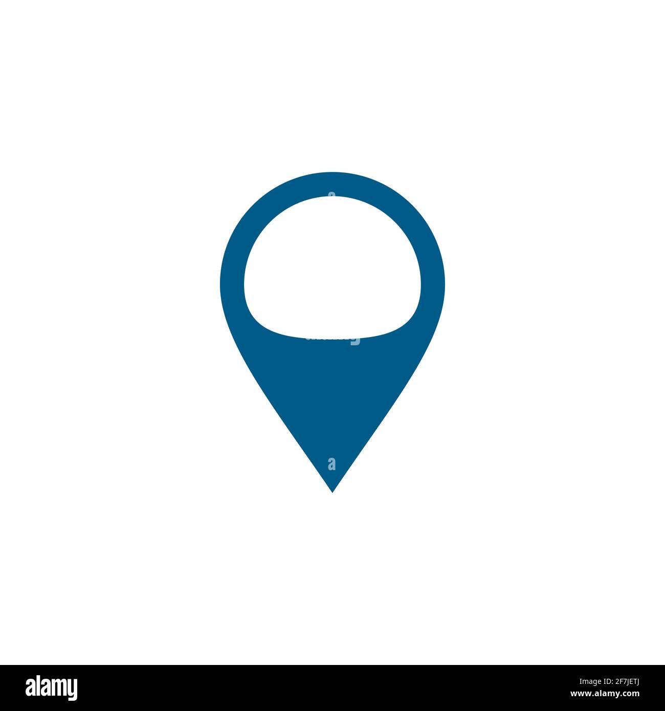 Locator Blue Icon On White Background. Blue Flat Style Vector ...