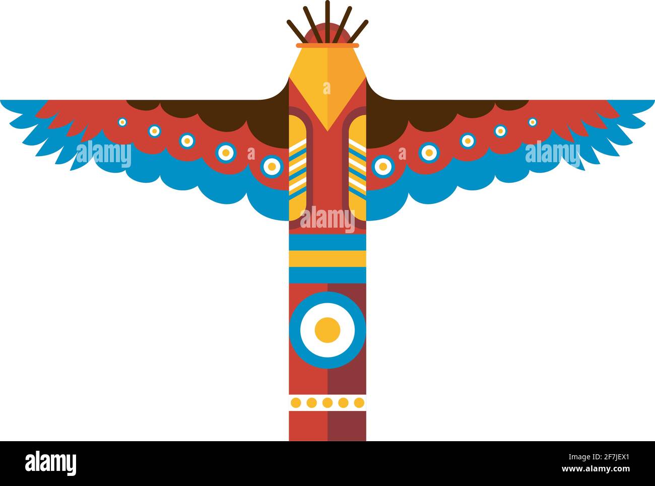 Totem pole sculpture Stock Vector Images - Alamy