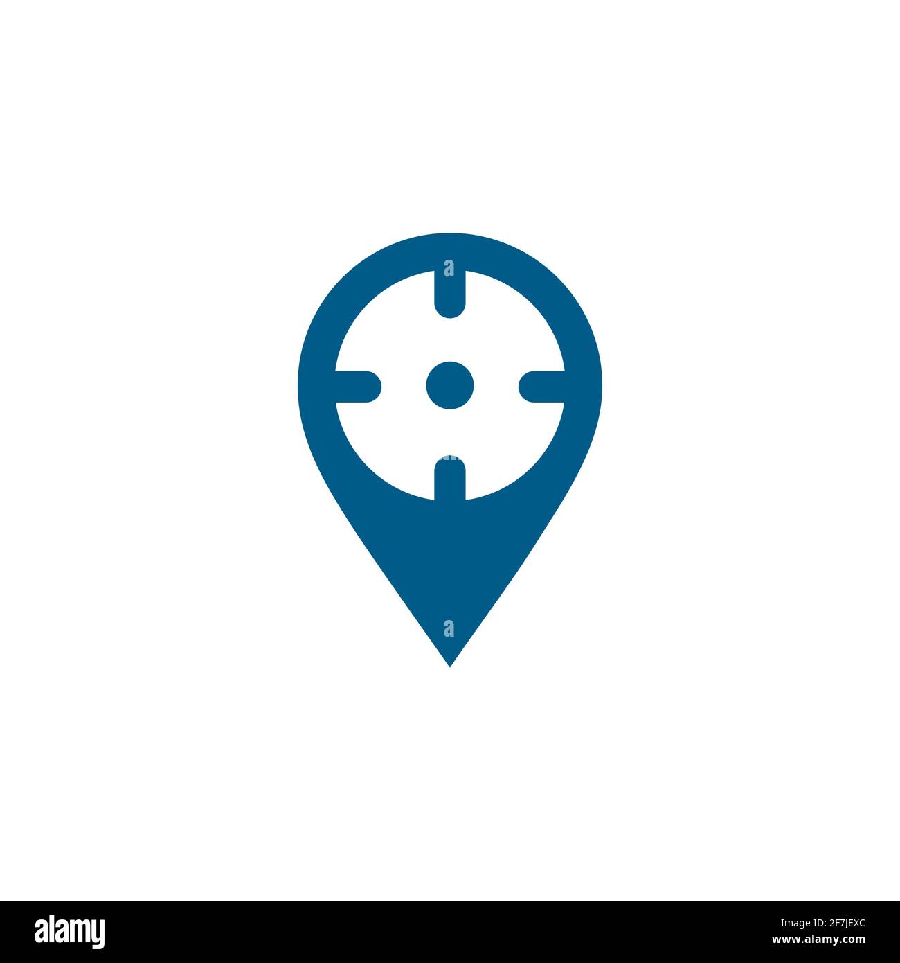 Locator Blue Icon On White Background. Blue Flat Style Vector ...