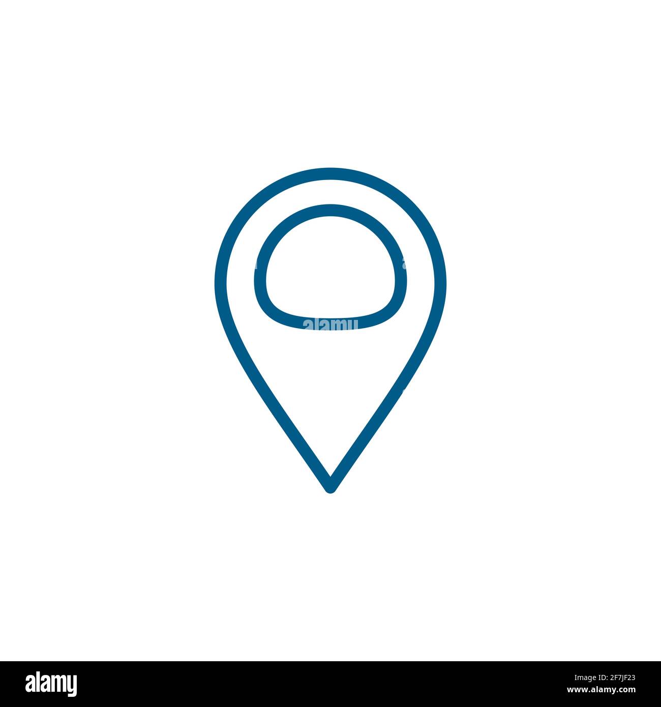Locator Line Blue Icon On White Background. Blue Flat Style Vector ...