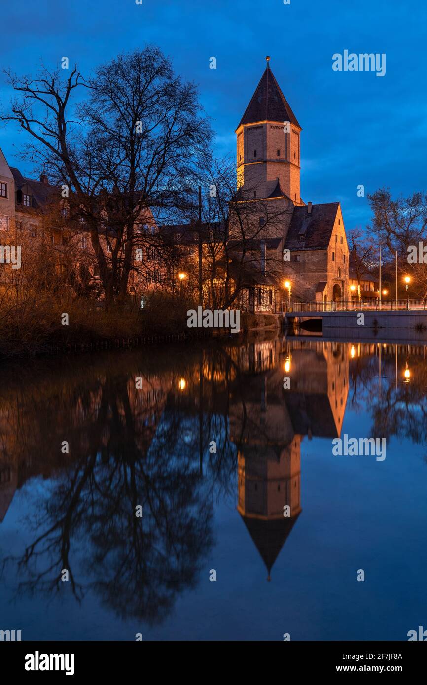 Jakobertor, medieval city gate in Augsburg, Bavaria, Germany ...