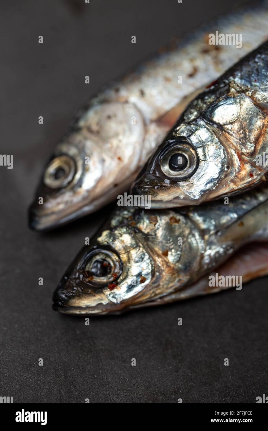 fish head close-up. pickled fish for cooking dishes Stock Photo - Alamy
