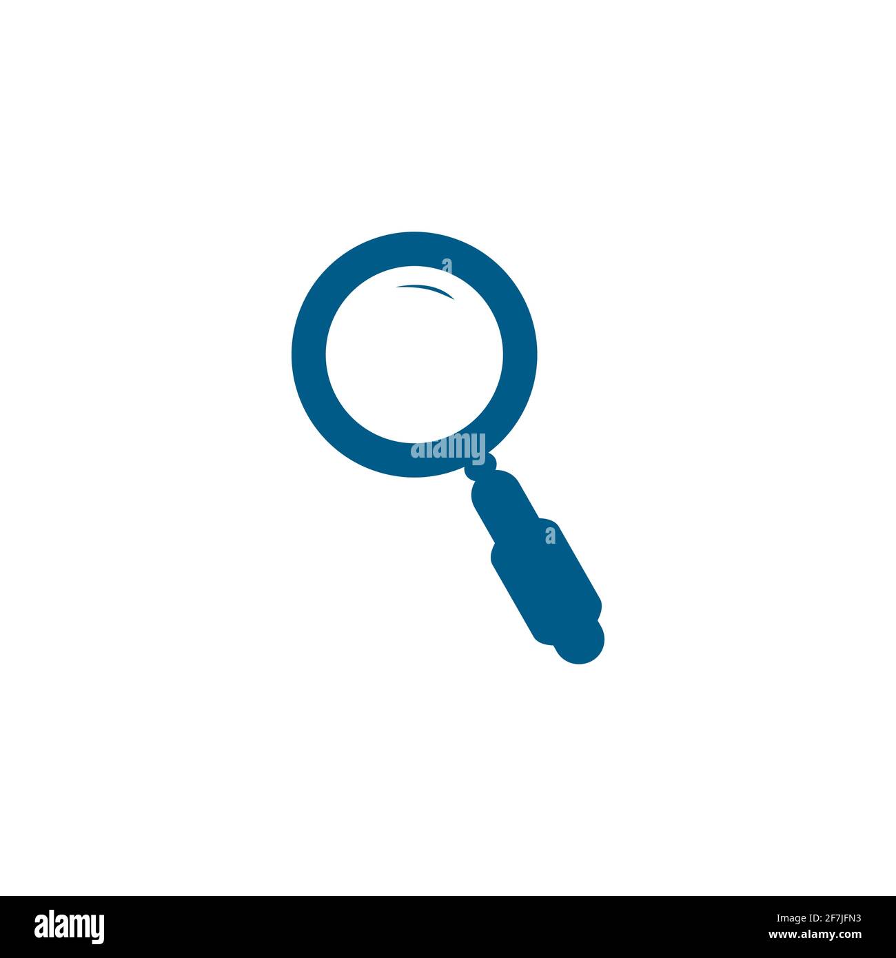 Magnifying Glass Blue Icon On White Background. Blue Flat Style Vector ...