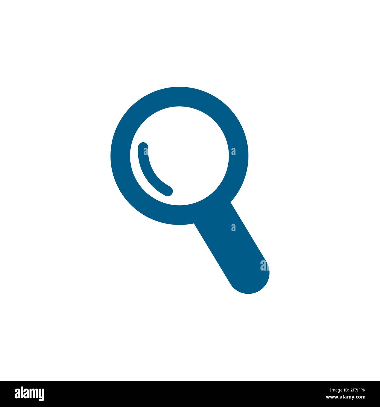 Magnifying Glass Blue Icon On White Background. Blue Flat Style Vector ...