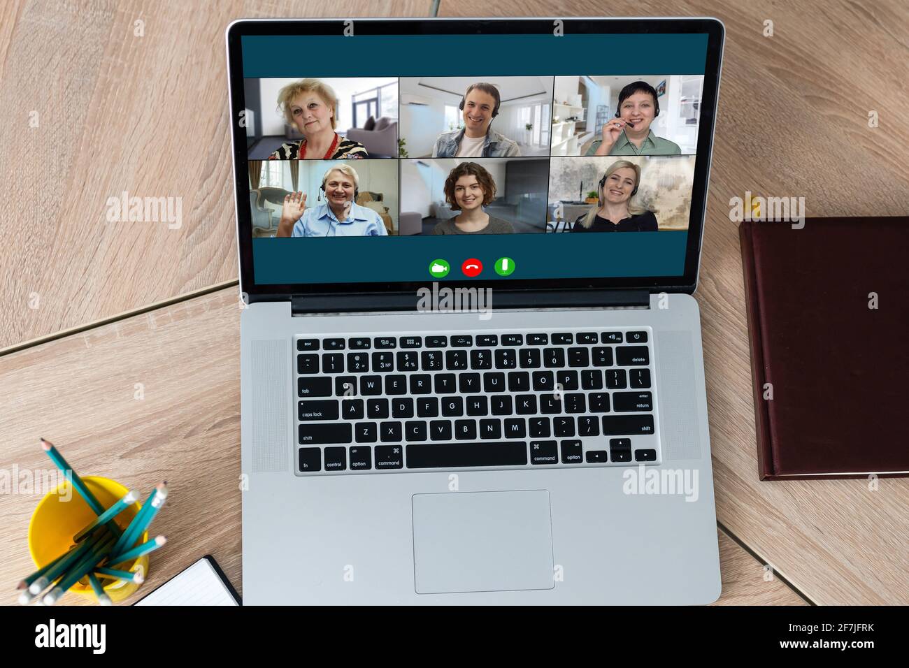 The office workplace, table, top view Stock Photo - Alamy