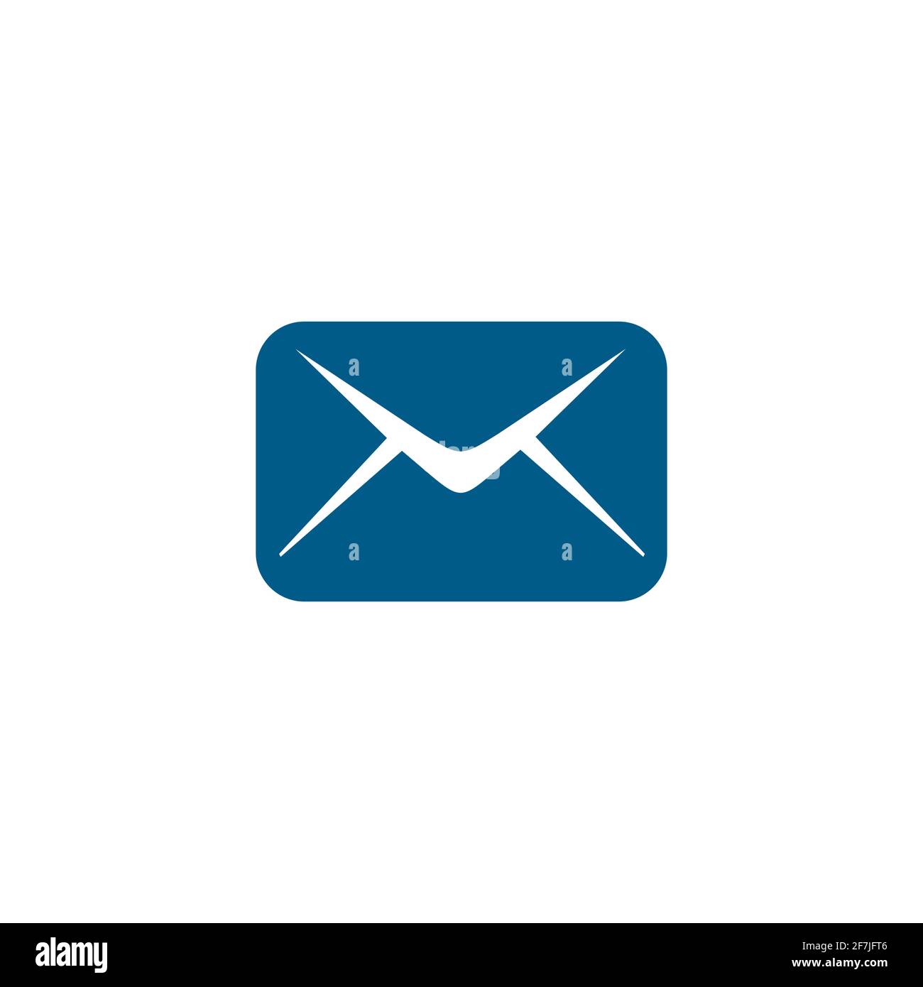 Email Blue Icon On White Background. Blue Flat Style Vector ...