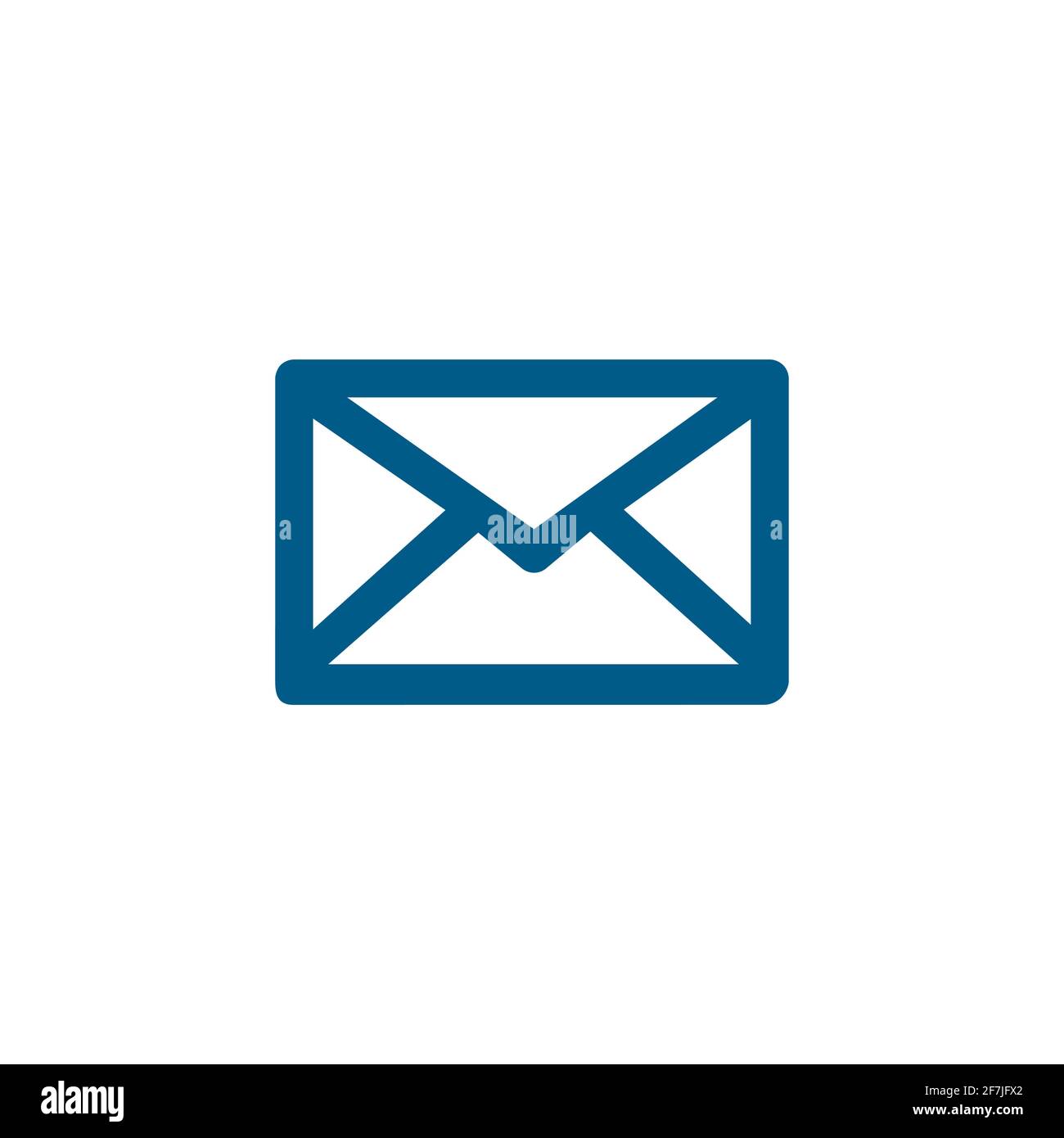 Email Blue Icon On White Background. Blue Flat Style Vector ...