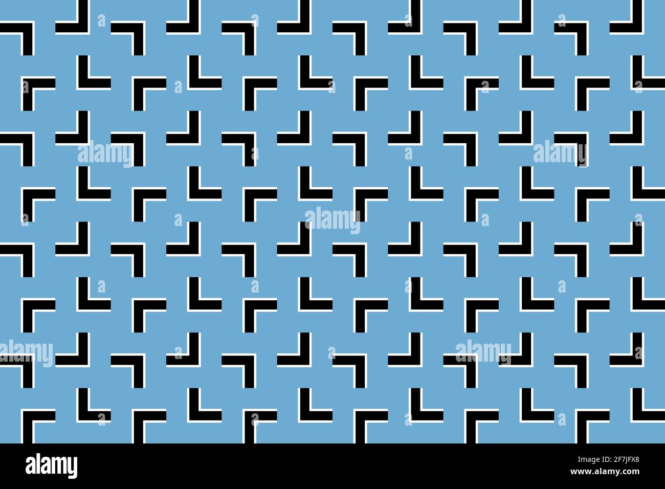 Simple geometric pattern in the colors of the national flag of Botswana ...