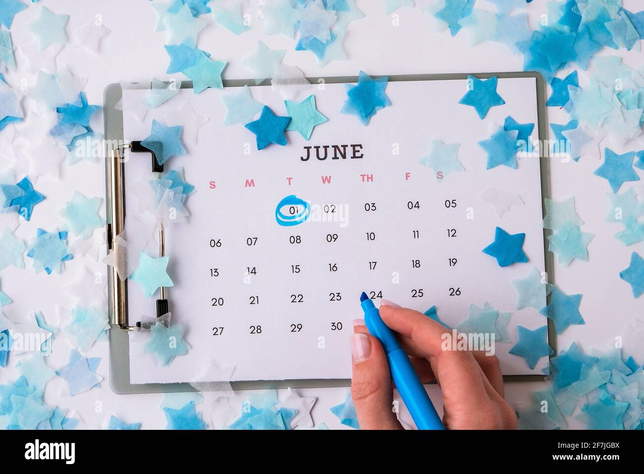 Mark on the Calendar 1st of June date. June 1, World Childrens Day ...