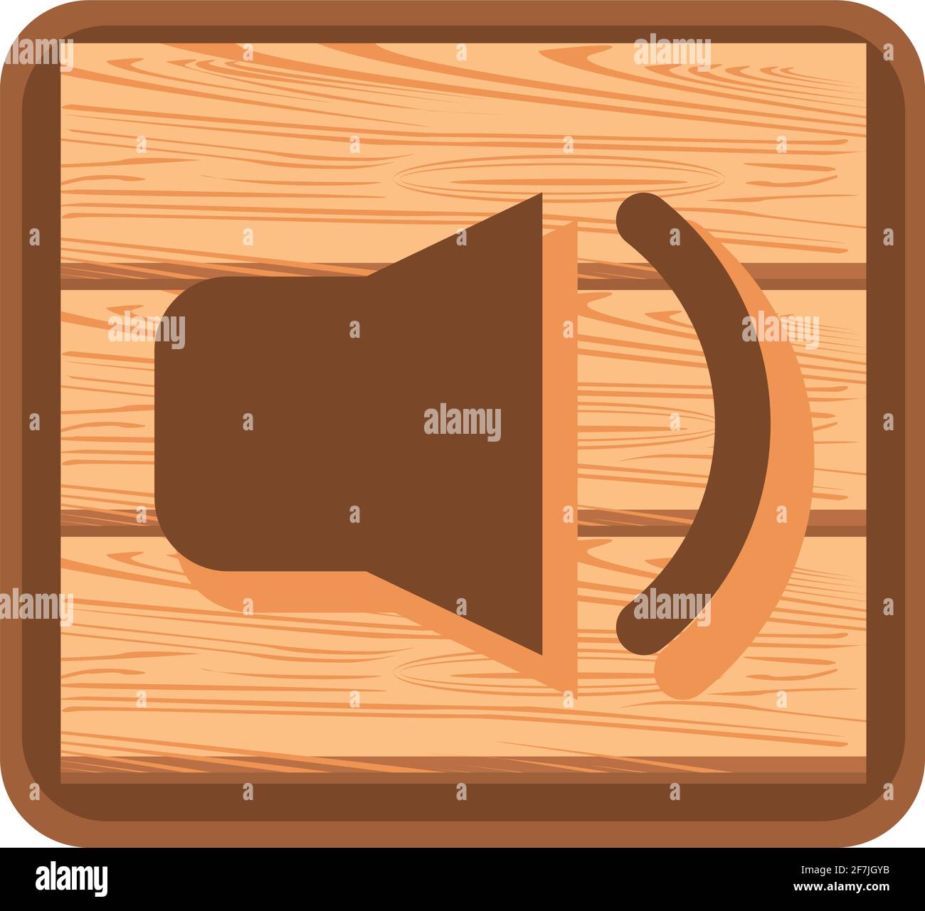 wooden audio button Stock Vector Image & Art - Alamy