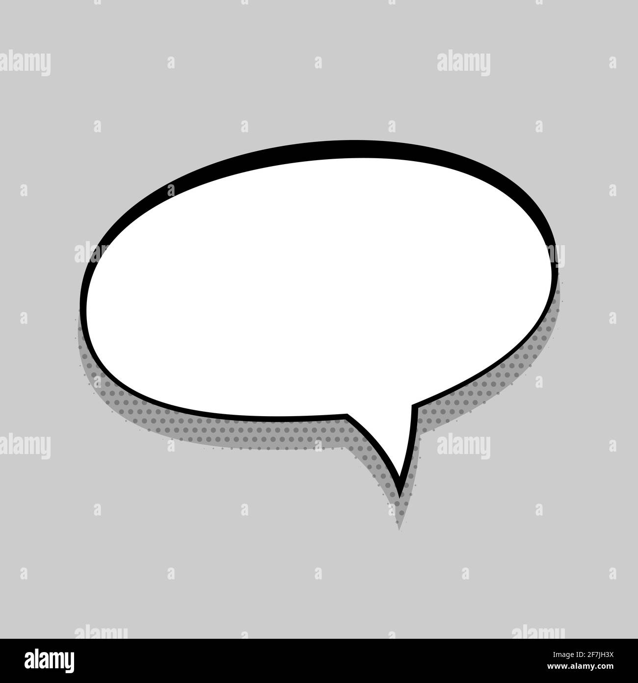 Comics speech bubble for text pop art design. White empty dialog cloud ...