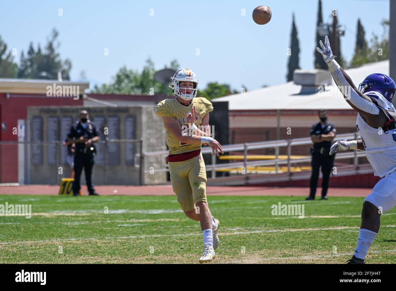 Bishop Alemany Warriors quarterback Dylan Gebbia (7) during a high ...