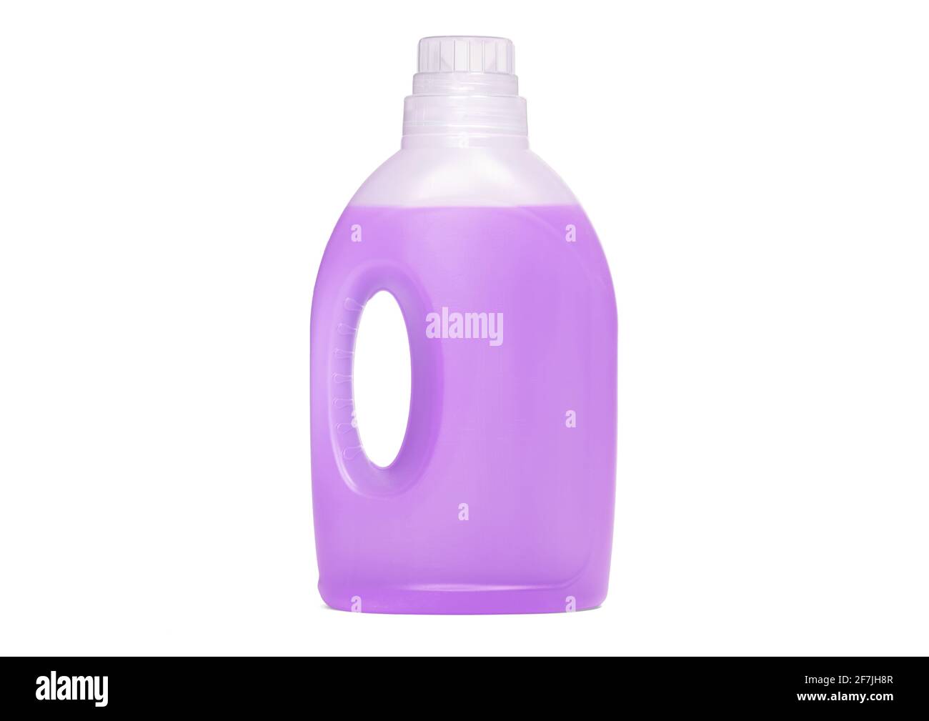 Detergent bottle, purple liquid washing soap for textile, isolated on ...