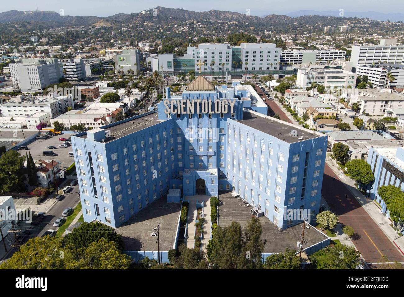 General overall aerial view of the Church of Scientology, Monday, Apr 5 ...