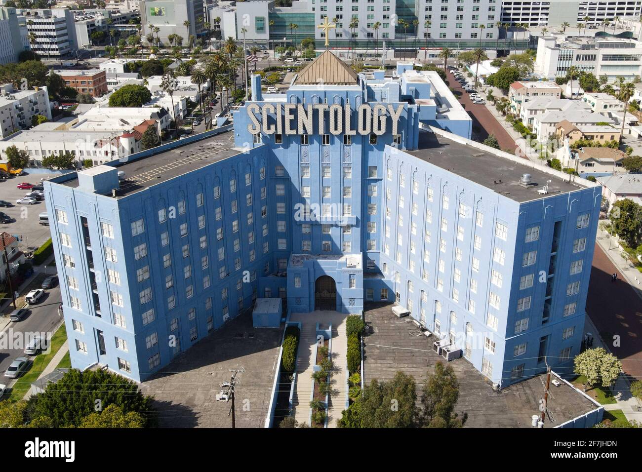 General overall aerial view of the Church of Scientology, Monday, Apr 5 ...