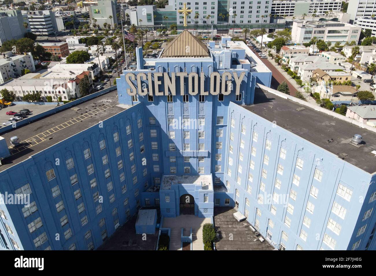 General overall aerial view of the Church of Scientology, Monday, Apr 5 ...
