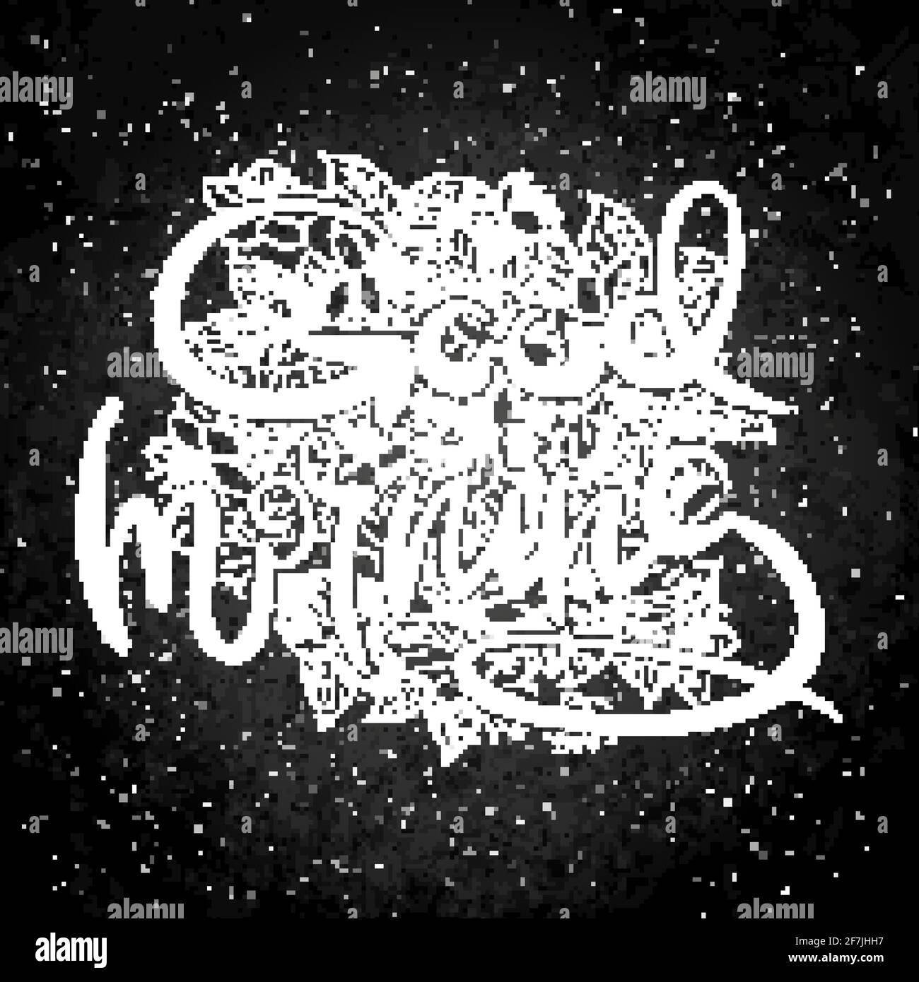 Good morning. Hand lettering grunge card with flower background ...