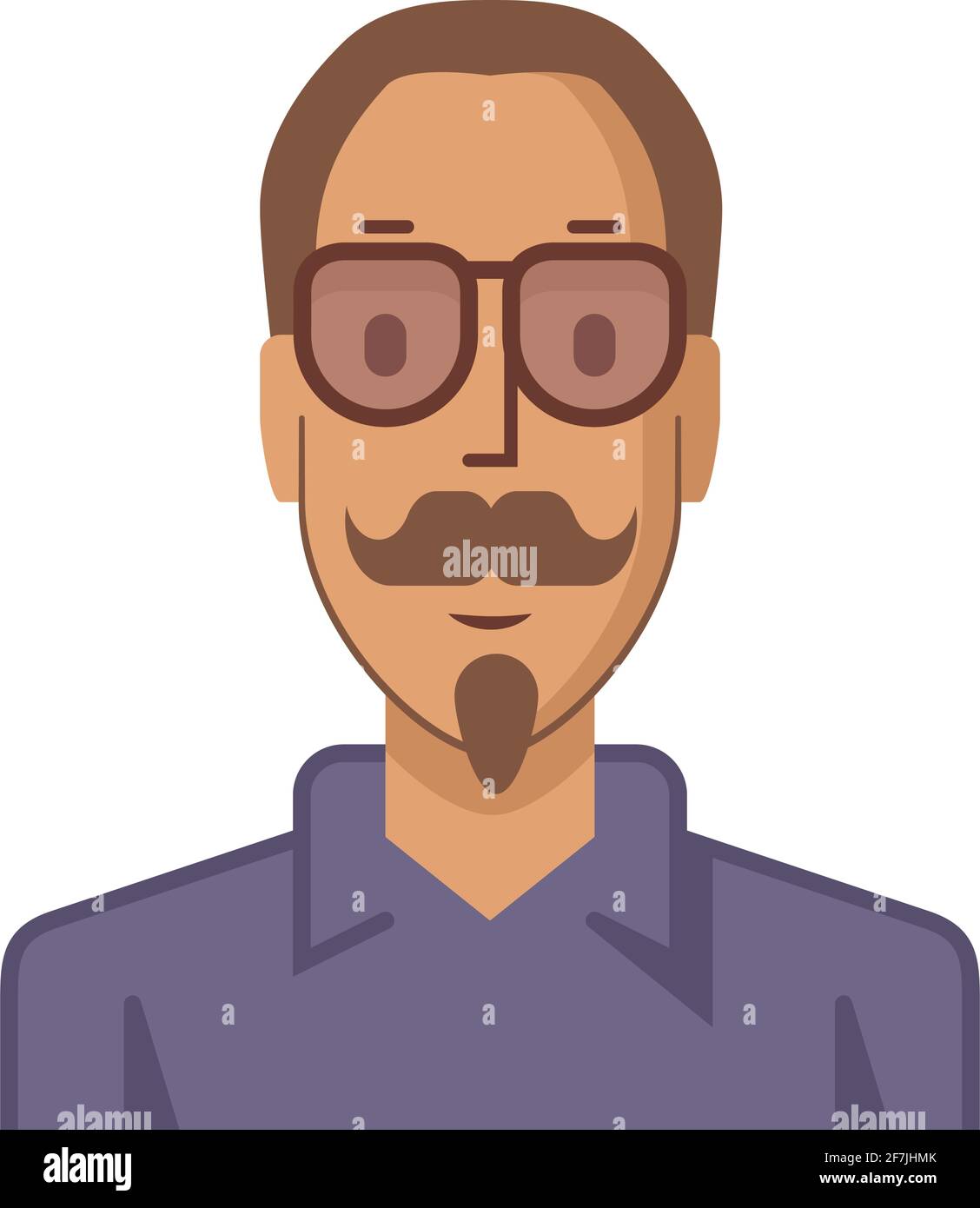 Illustration of a young man drawn in flat style Stock Vector Image ...