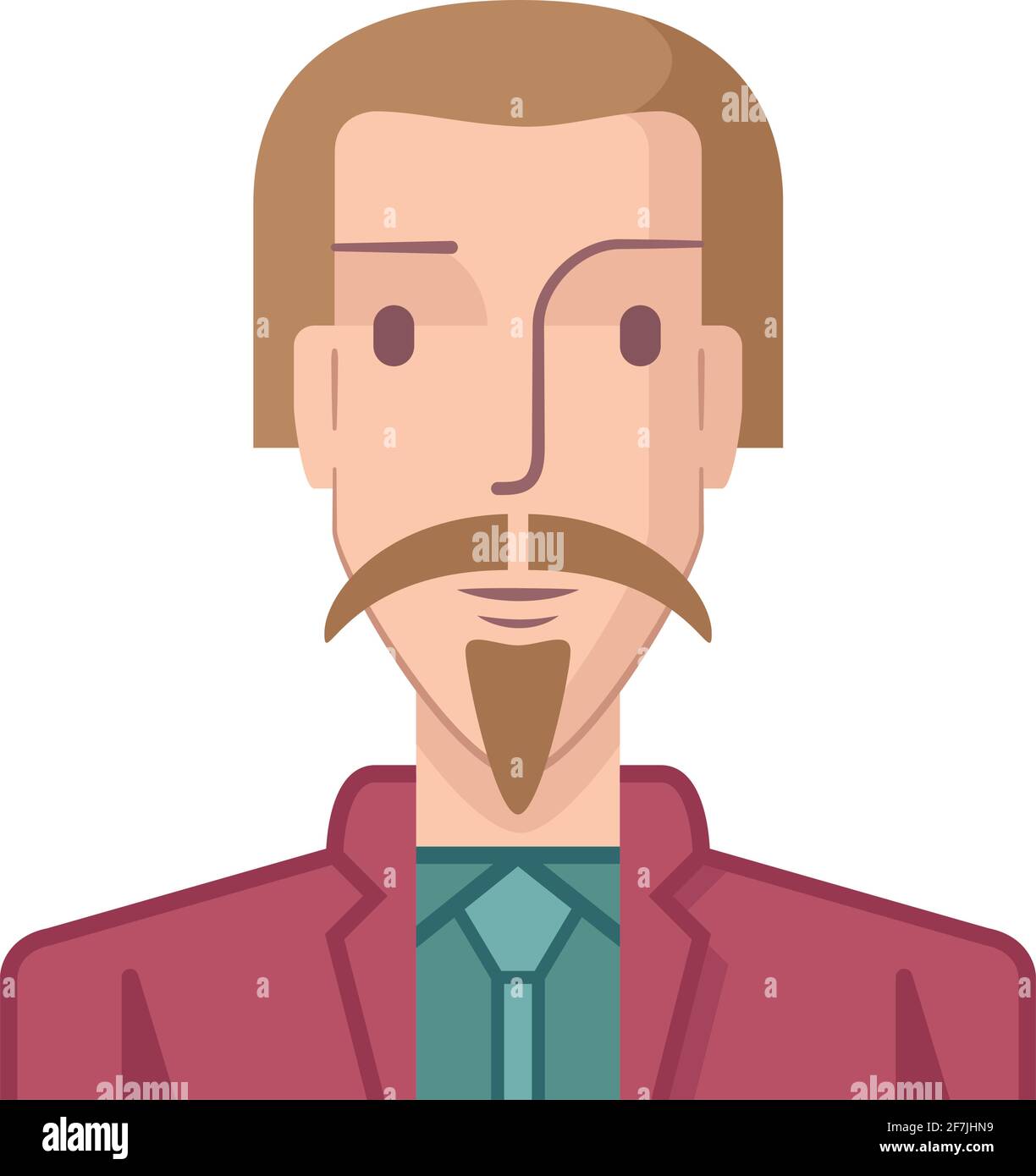 Illustration of a young man drawn in flat style Stock Vector Image ...
