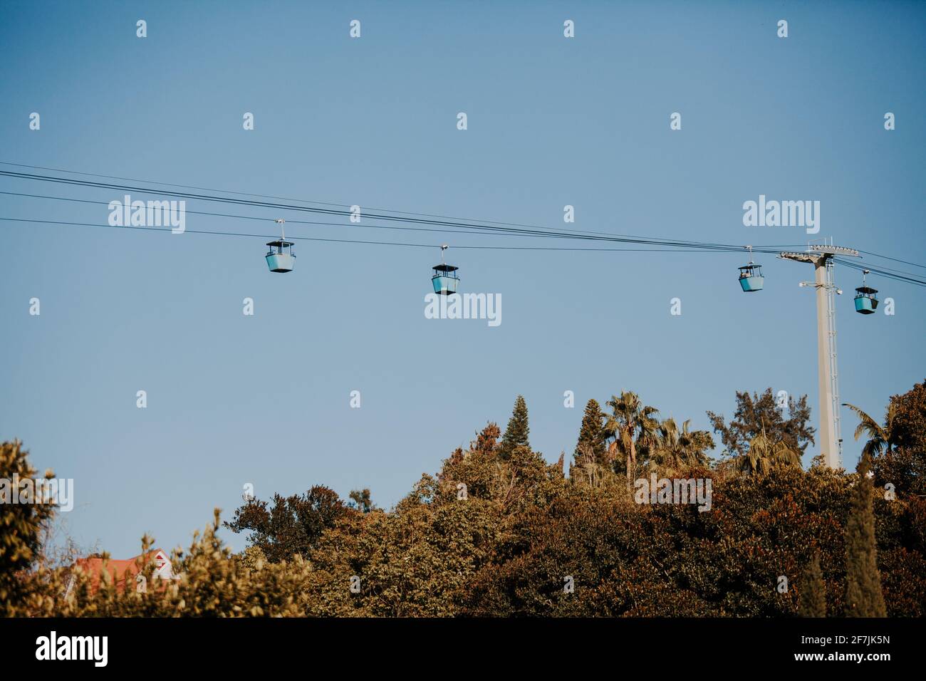 Funicular cart in the air Stock Photo - Alamy