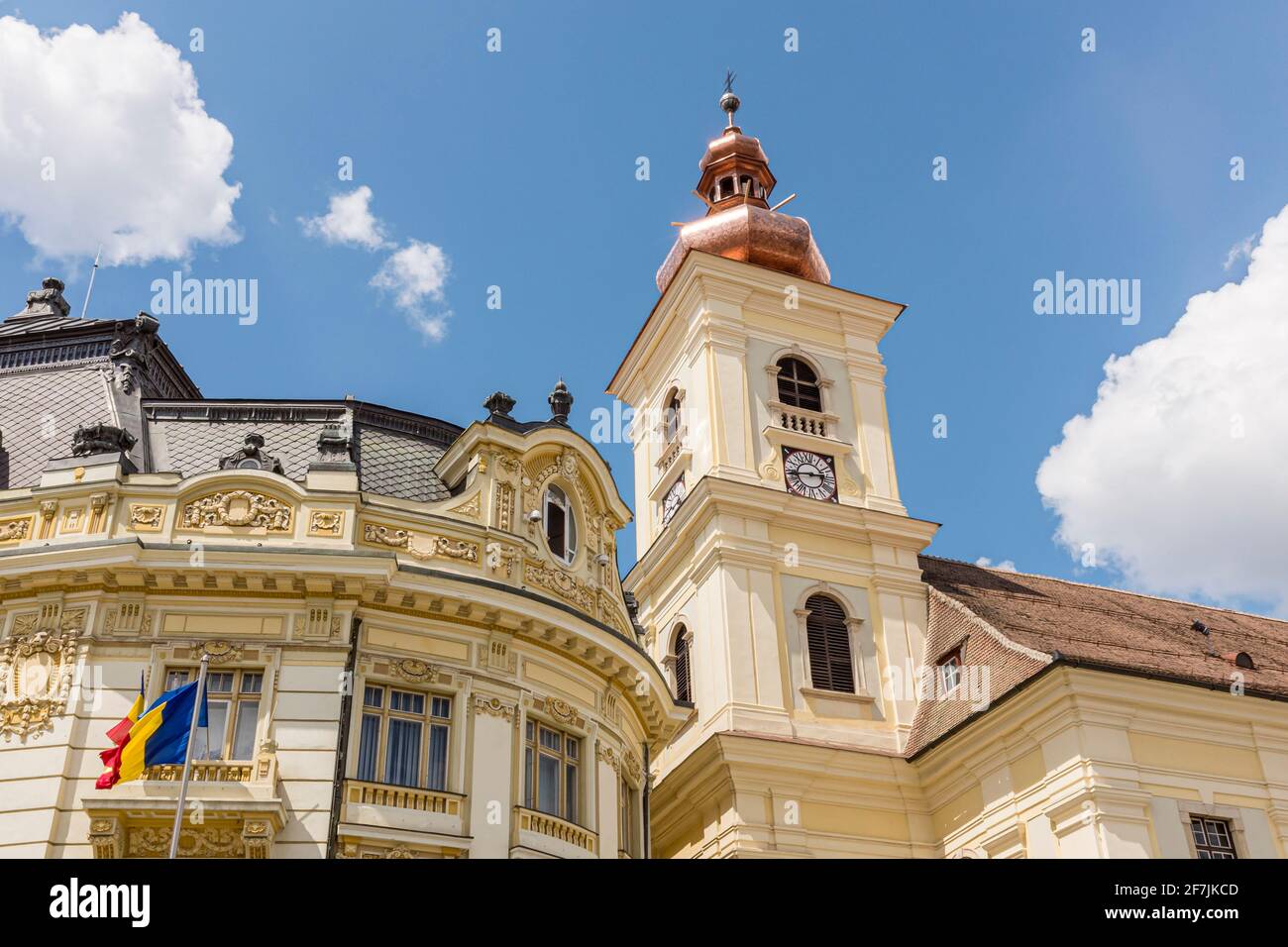 Tower of Holy Trinity Roman Catholic Church in the historic centre of ...