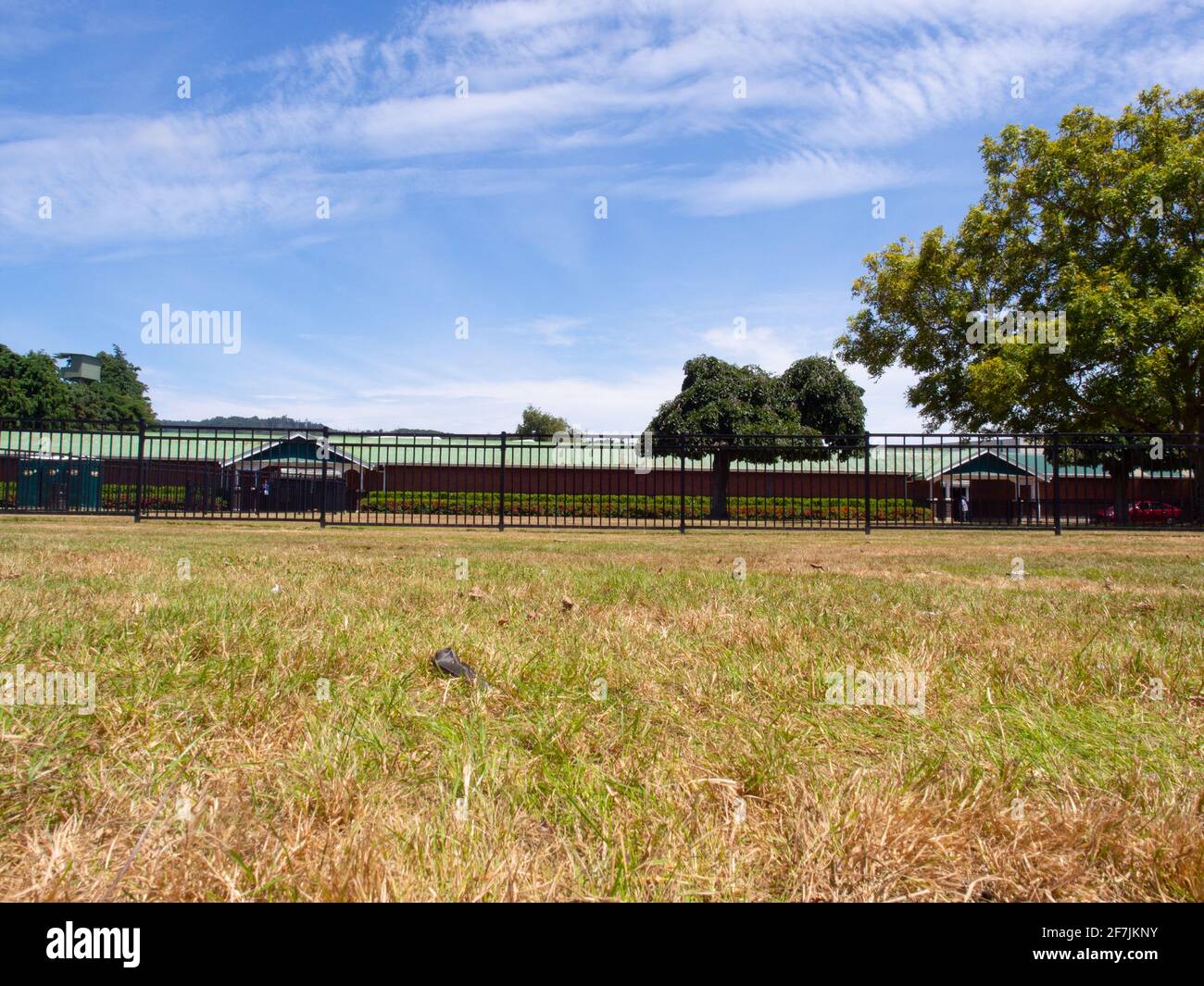 Ground Level To Stables At Trentham Racecourse Stock Photo - Alamy