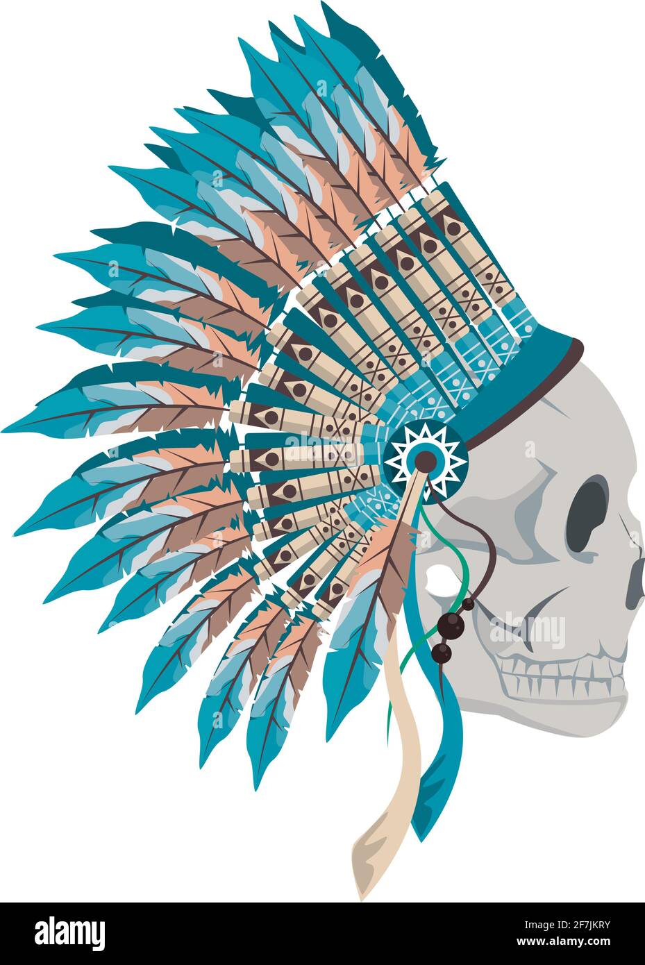 skull profile indian Stock Vector Image & Art - Alamy